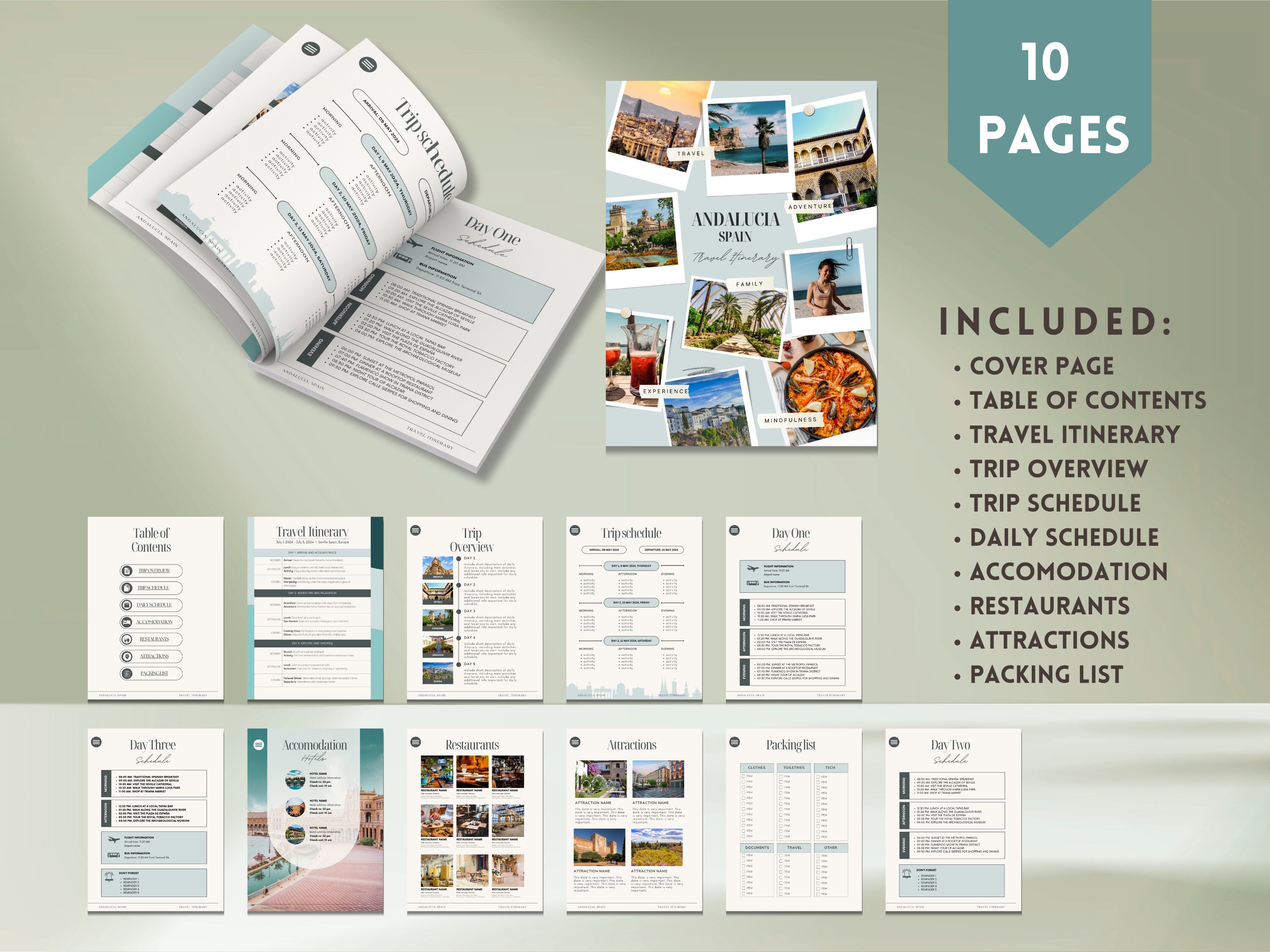 Custom Travel Itinerary Honeymoon Planner Mobile Travel Itinerary ...