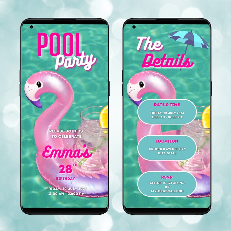 Pool Party Invitation for Adult Pool Party Editable Birthday Invite ...