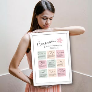 Compassion Motivational Poster Printable Mindfulness Home Decor School ...