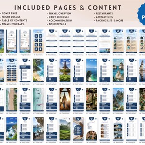 Editable Travel Itinerary Vacation Planner Template Honeymoon Trip ...