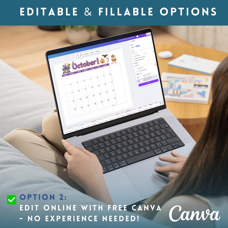 School Year Calendar 2026 Printable Monthly Calendar Editable Planner ...