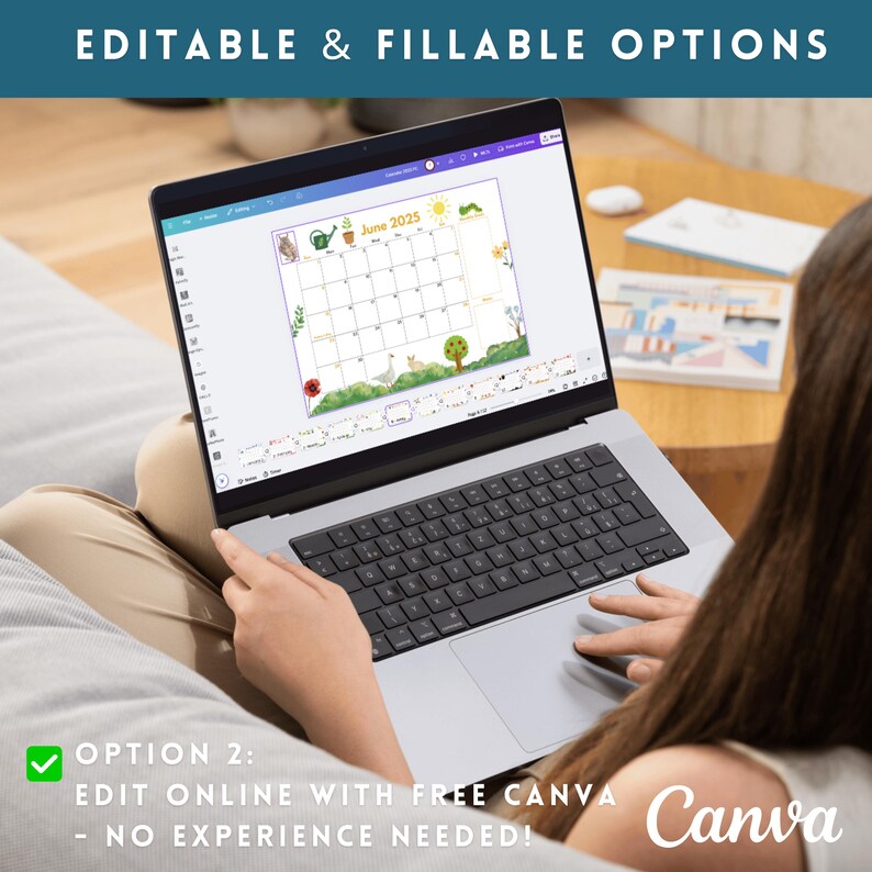 2025 Calendar Printable Editable Monthly Planner Kids Schedule ...