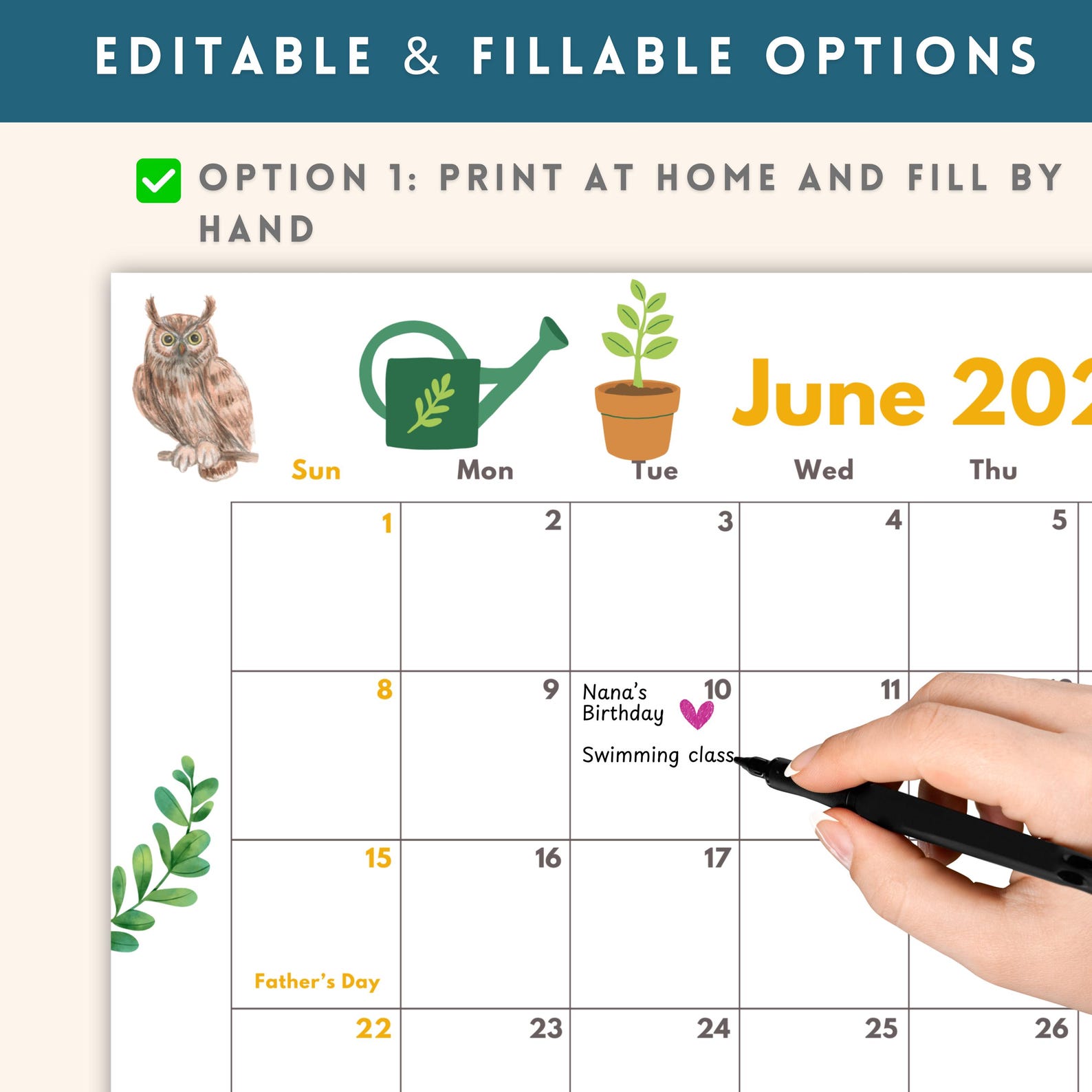 2025 Calendar Printable Editable Monthly Planner Kids Schedule ...