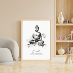 Buddha Wall Art, Printable Wall Art, Inspirational Quote Wall Decor ...