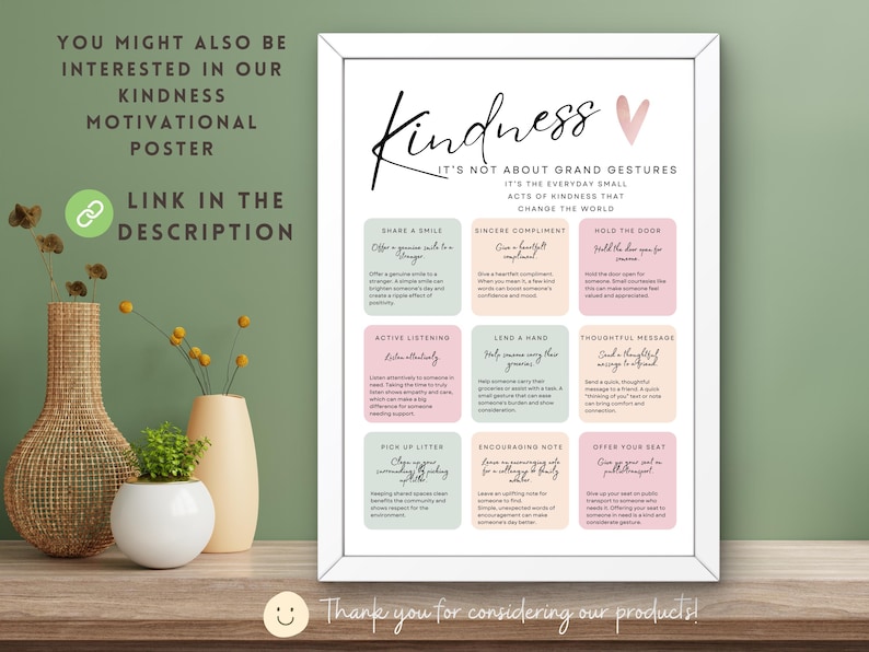 Gratitude Motivational Poster Printable Mindfulness Home Decor School ...