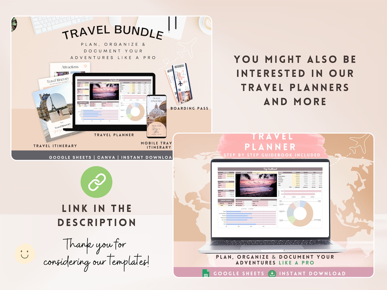 Travel Tracker Spreadsheet Personal Travel Log Interactive Dashboard ...
