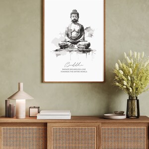 Buddha Wall Art, Printable Wall Art, Inspirational Quote Wall Decor ...