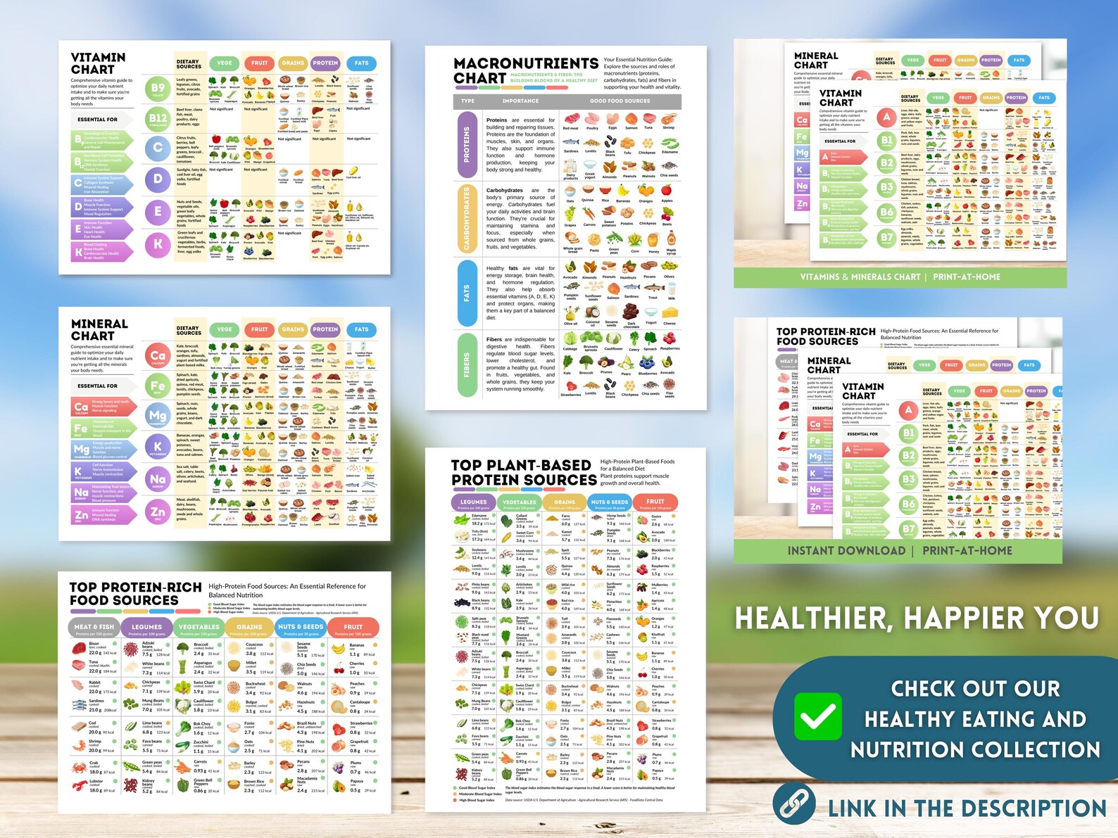 Vitamin Chart Healthy Eating Reference Guide Essential Nutrients Chart ...