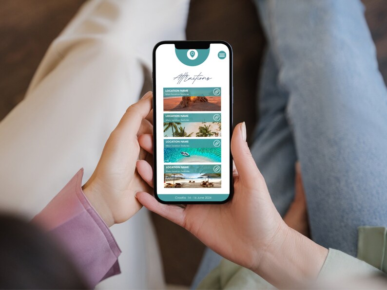Travel Itinerary Template Weekend Getaway Trip Planner Custom Mobile ...