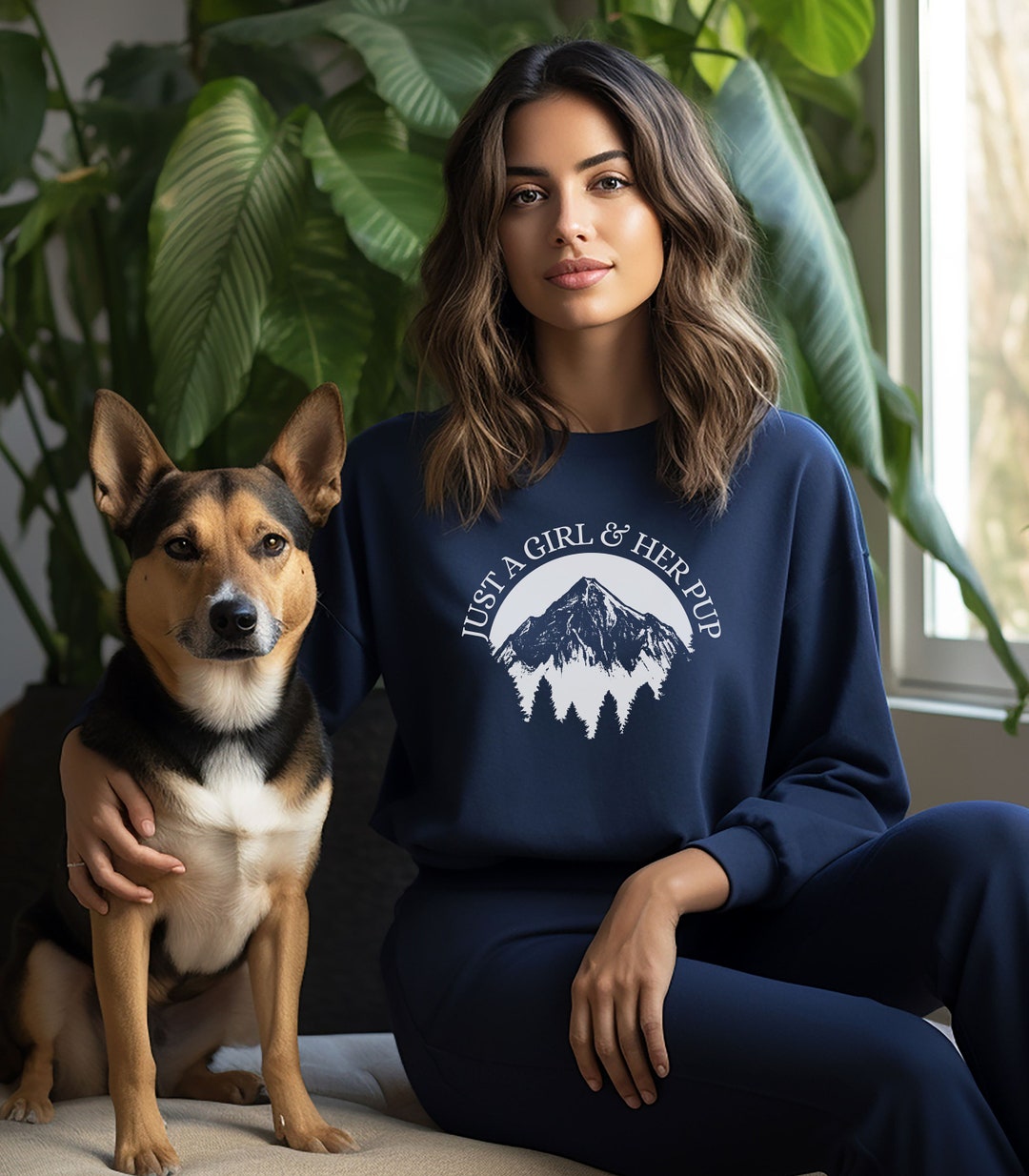 Girl & Her Pup - Crewneck Sweatshirt - Etsy