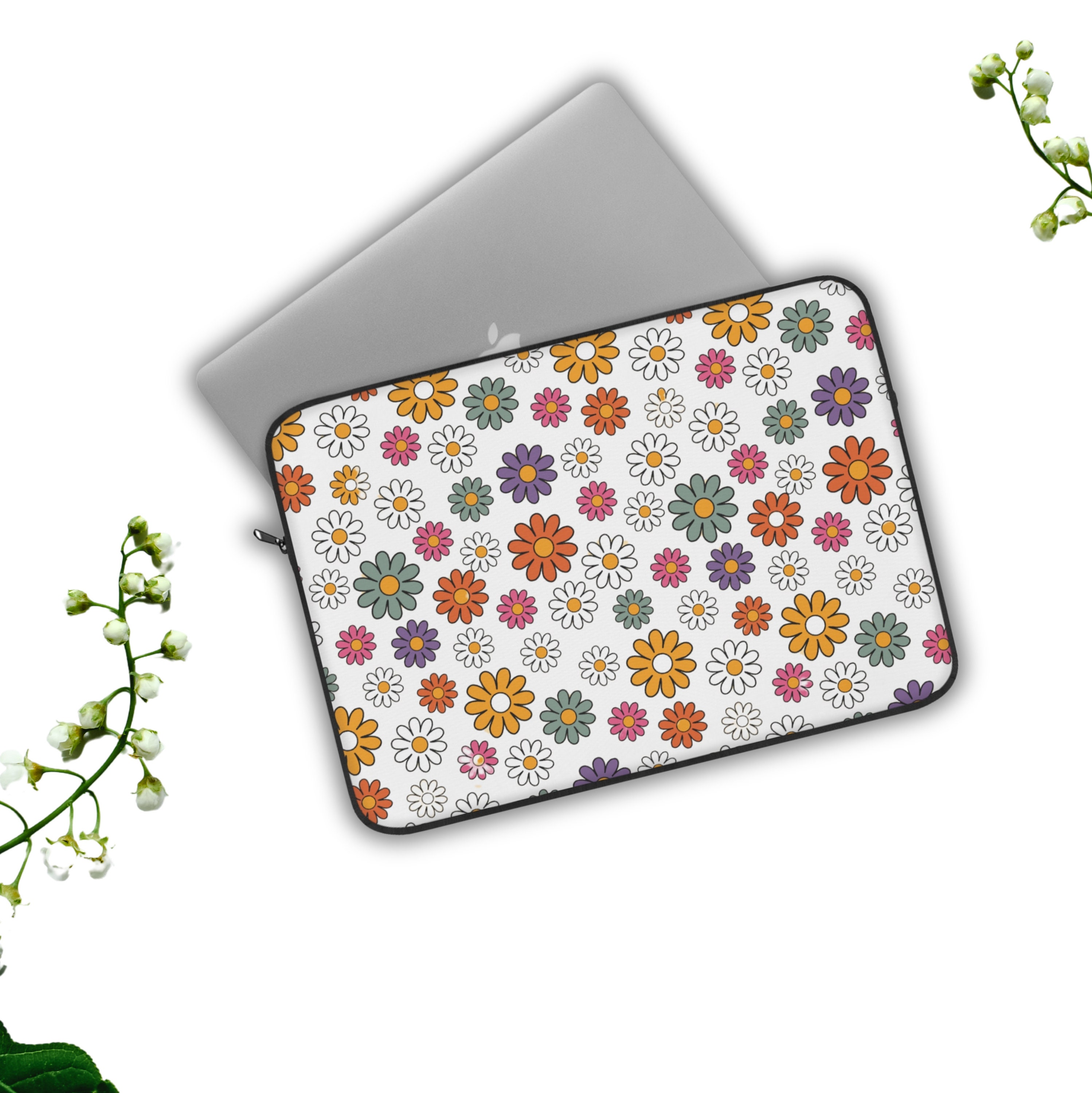 Retro Flower Laptop Sleeve MacBook Case 12 Inch 13 Inch 15 Inch ...