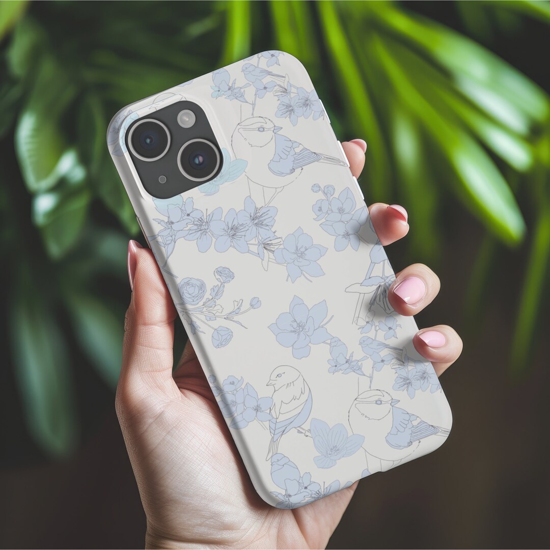 Blue Avian Bloom Phone Case Slim Case iPhone Case 15 Pro Max 14 13 12 ...
