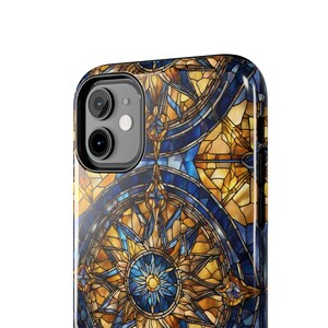 Stained Glass Sun Pattern Phone Case Tough Phone Case iPhone Case 15 ...