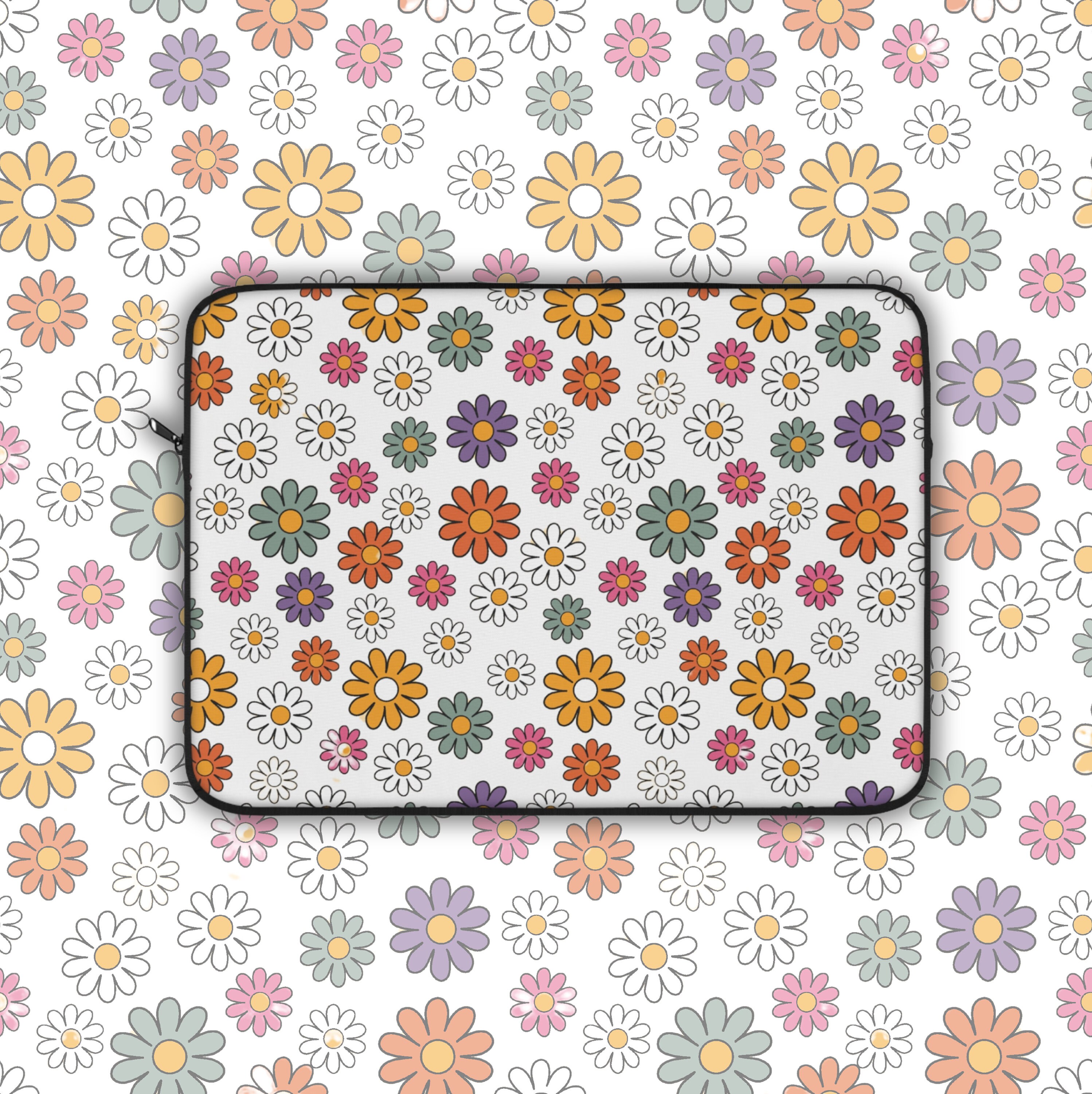 Retro Flower Laptop Sleeve MacBook Case 12 Inch 13 Inch 15 Inch ...