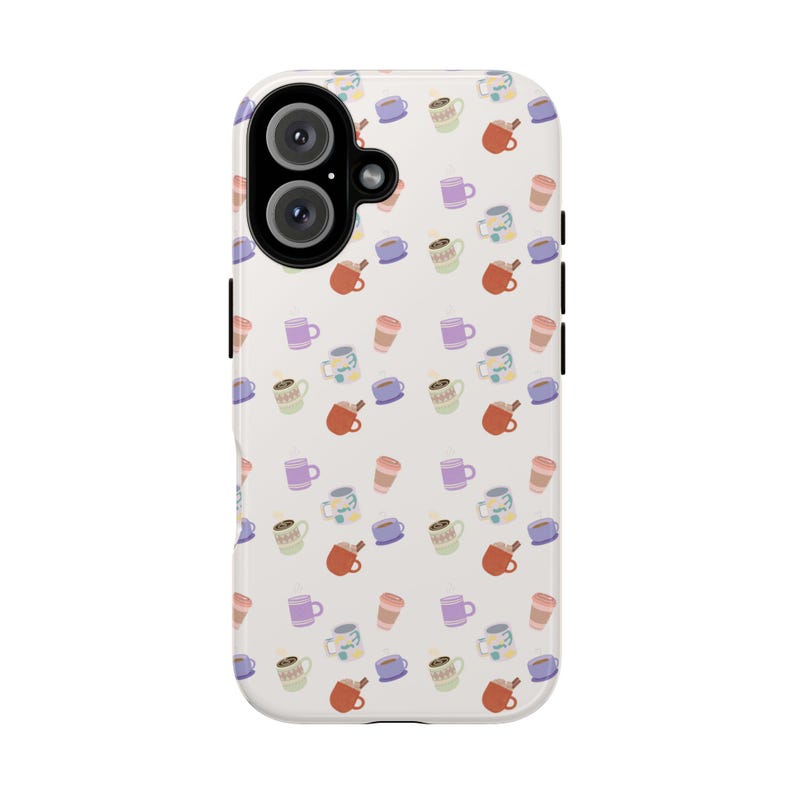 Coffee Mug Pattern Cute Aesthetic Pastel Phone Case Tough Case iPhone ...