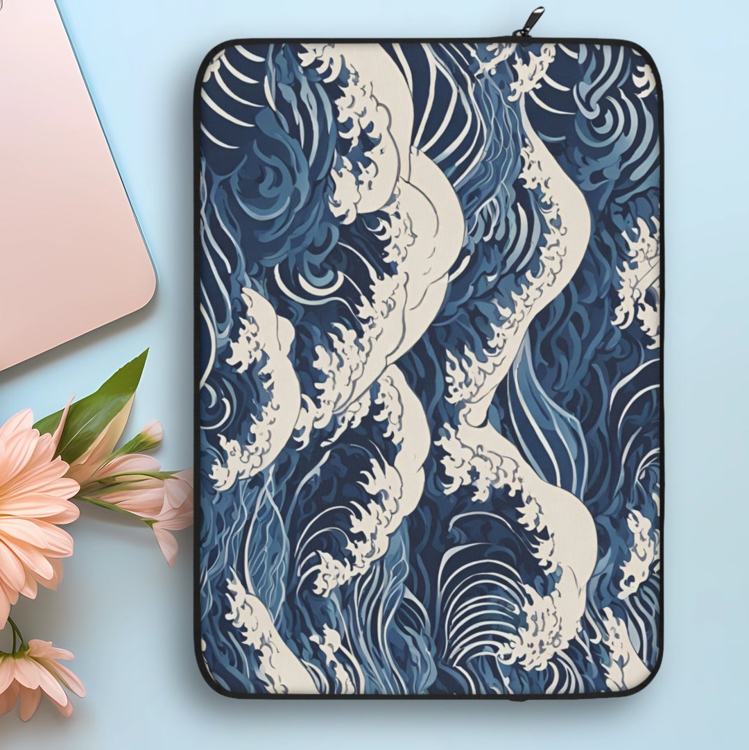 Japanese Crashing Waves Laptop Sleeve MacBook Case 12 Inch 13 Inch 15 ...
