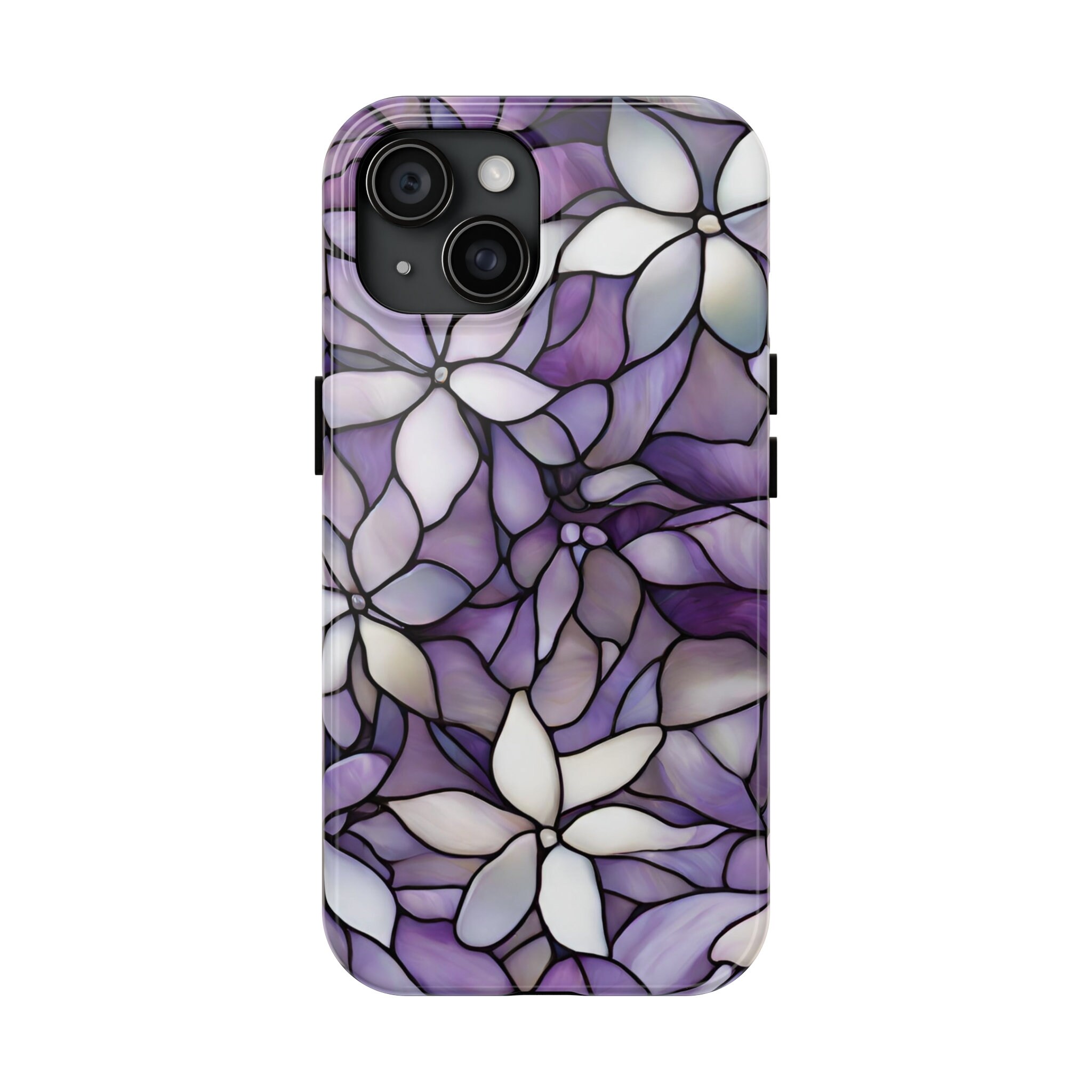 Stained Glass Lilac Bloom Phone Case Tough Phone Case iPhone Case 15 ...