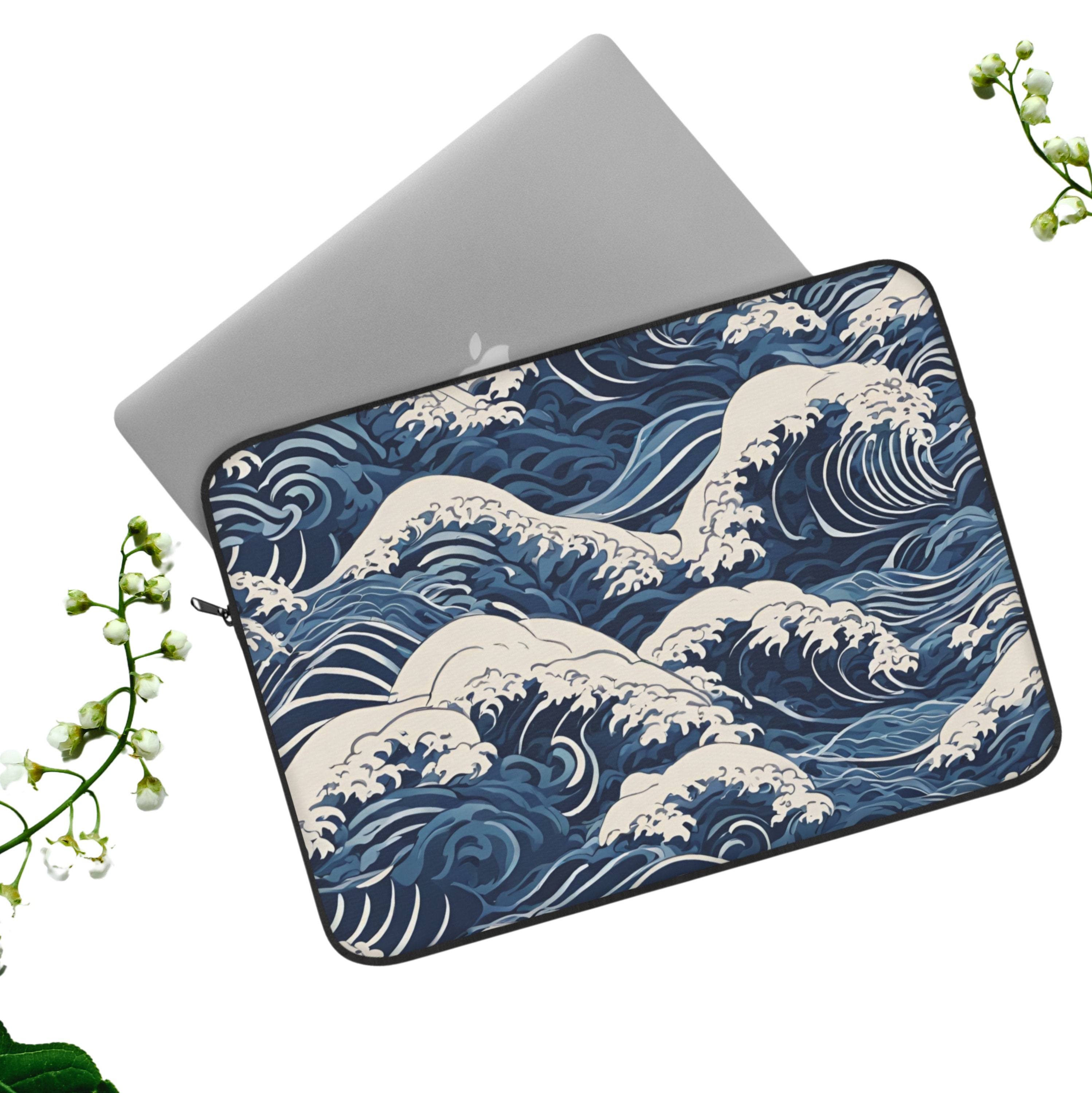 Japanese Crashing Waves Laptop Sleeve MacBook Case 12 Inch 13 Inch 15 ...