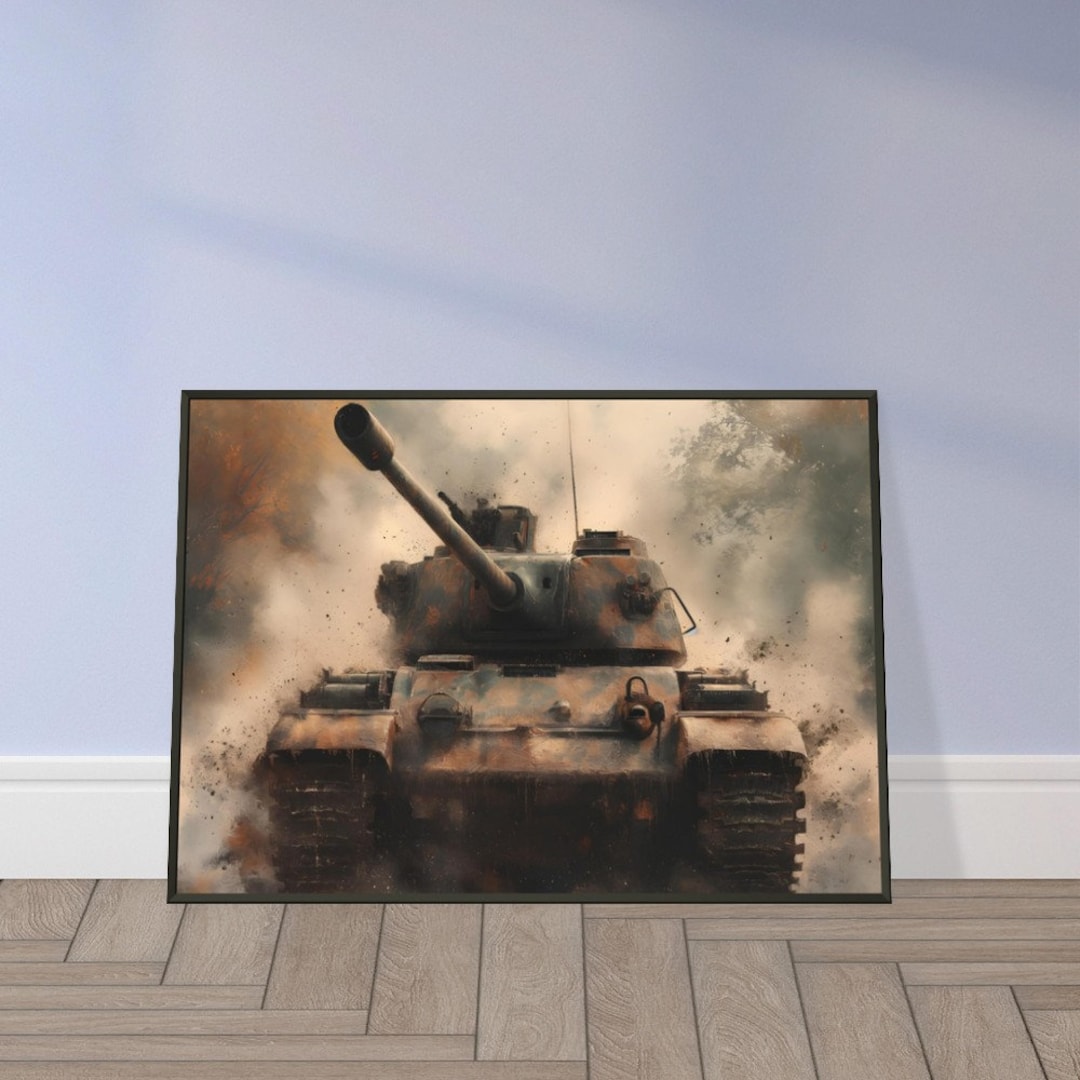 Panzer IV WW2 Tank Wall Art, Metal Framed Poster Print, Unique Tank ...
