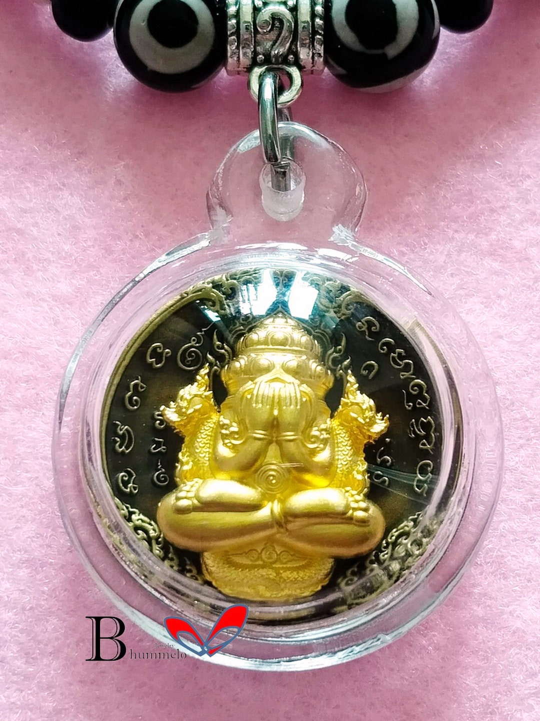 Pha Pidta Pang Phra Kan thai Amulet With Necklace Handmade , Luang Pu ...