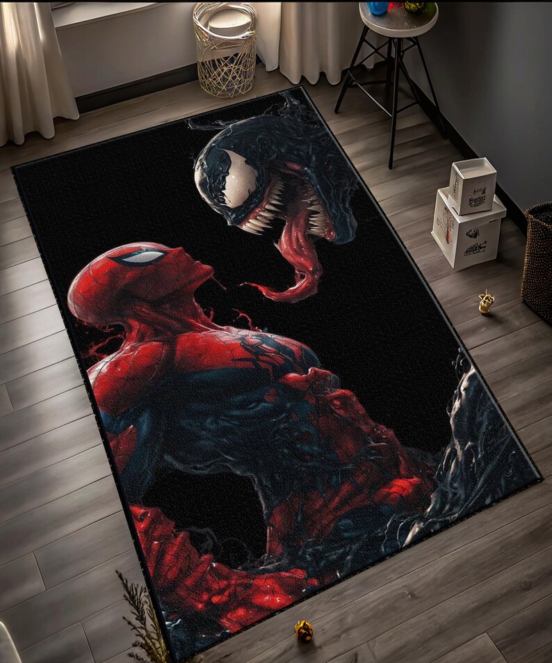 Venom Vs Spider-man Rug: 3D Print Kids Room Decor - Etsy