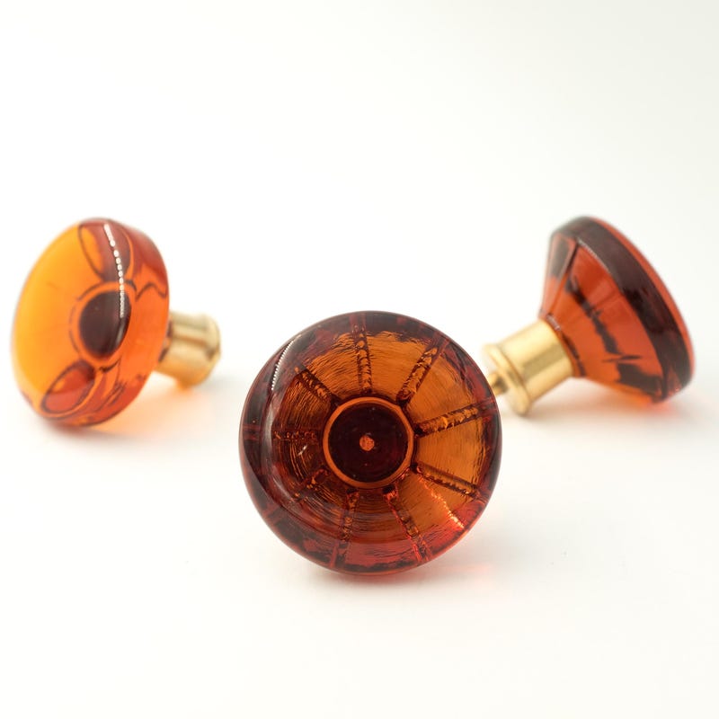 Amber Glass Knobs - Etsy