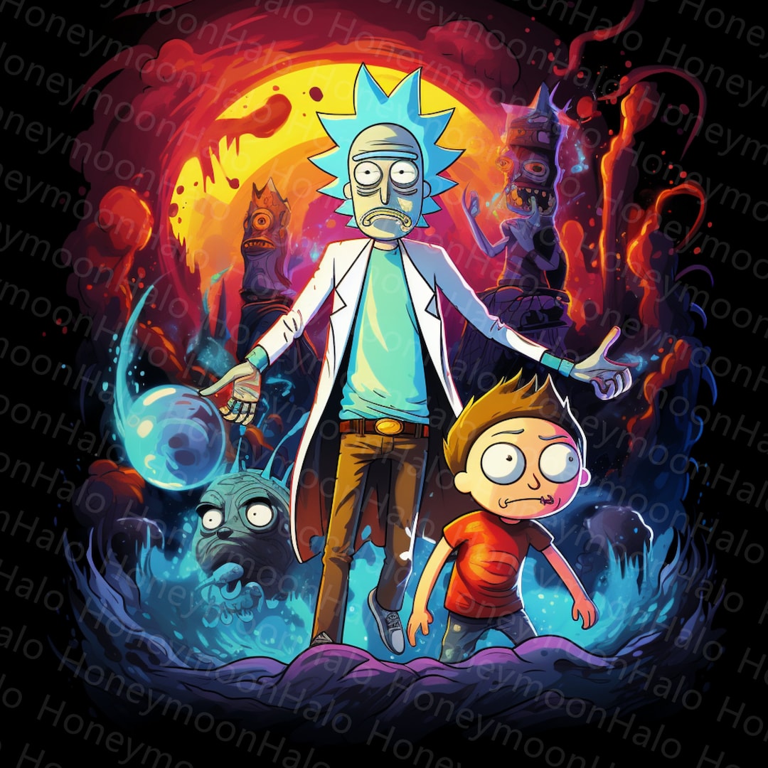 4 Rick and Morty PNG, Cutout, Sticker, Pillow, Sweatshirt Design, High ...