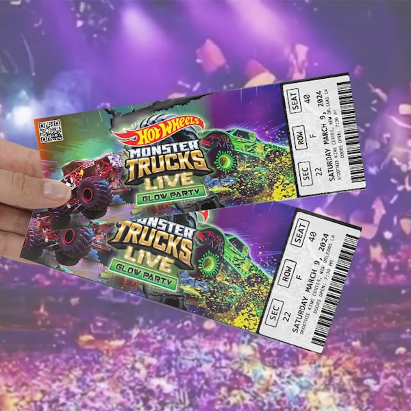 Hot Wheels Glow Ticket - Etsy