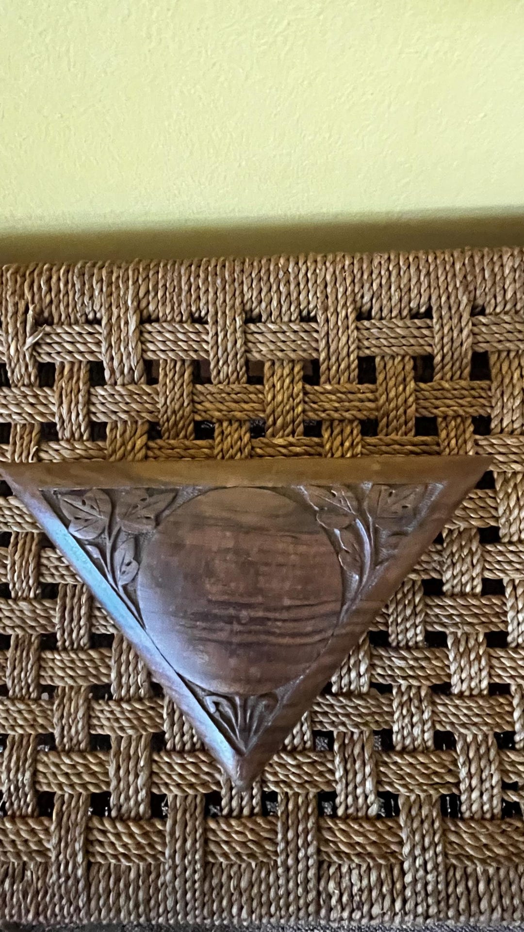 Vintage Hand-carved Wooden Triangle Trinket Box - Etsy