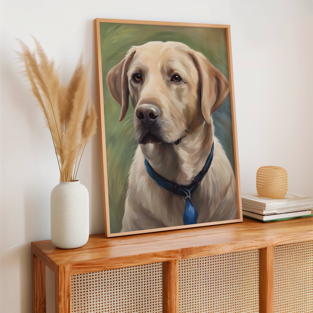 Labrador Wall Art, Labrador Painting, Labrador Portrait, Painting ...