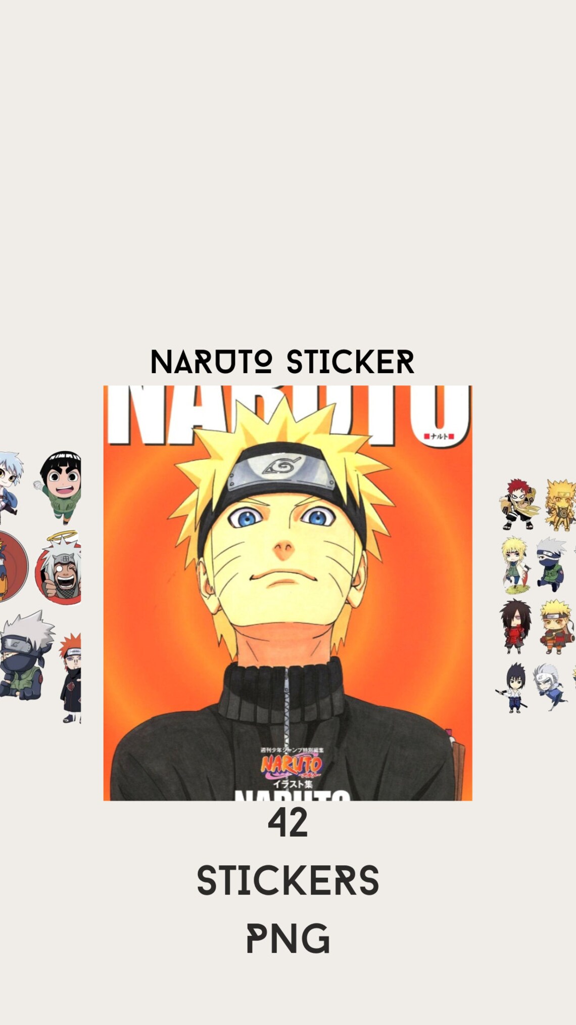 Naruto Stickers Set 42th Format PNG 300dpi Without Background - Etsy