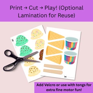 Build an Ice Cream Game Printable | Digital Colour Matching Activity ...