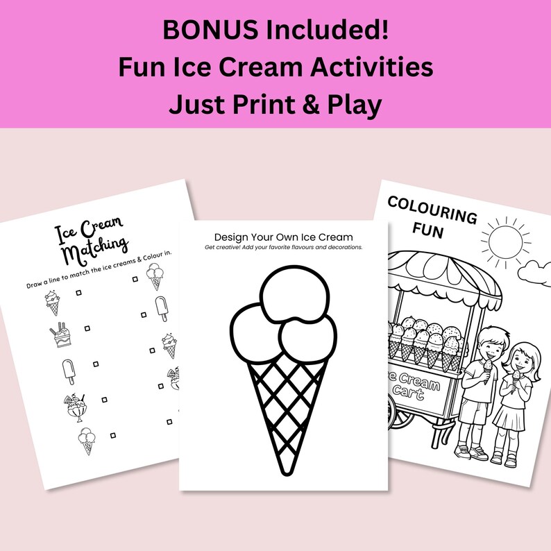 Build an Ice Cream Game Printable | Digital Colour Matching Activity ...