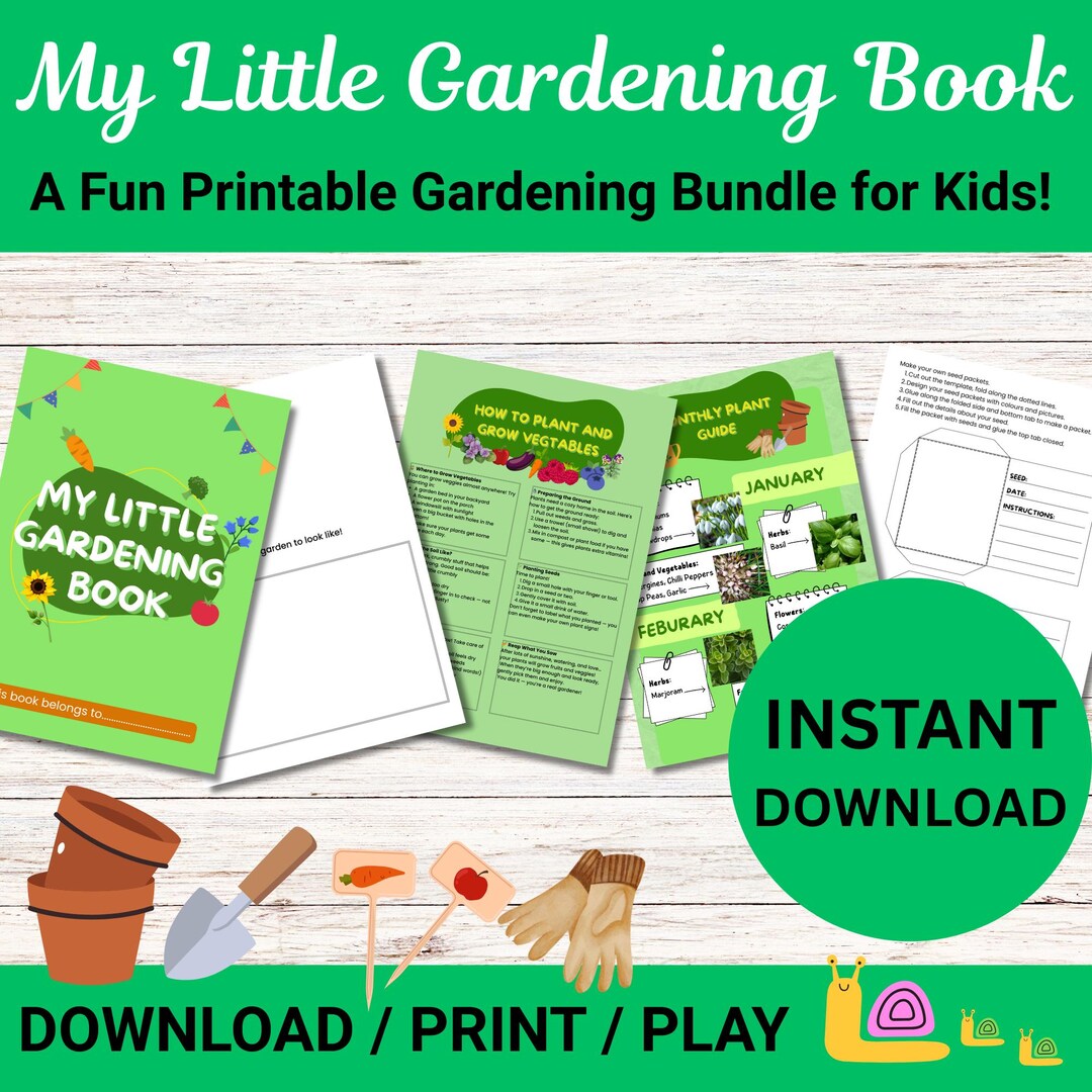 My Little Gardening Book – Printable Kids Gardening Activity Pack ...