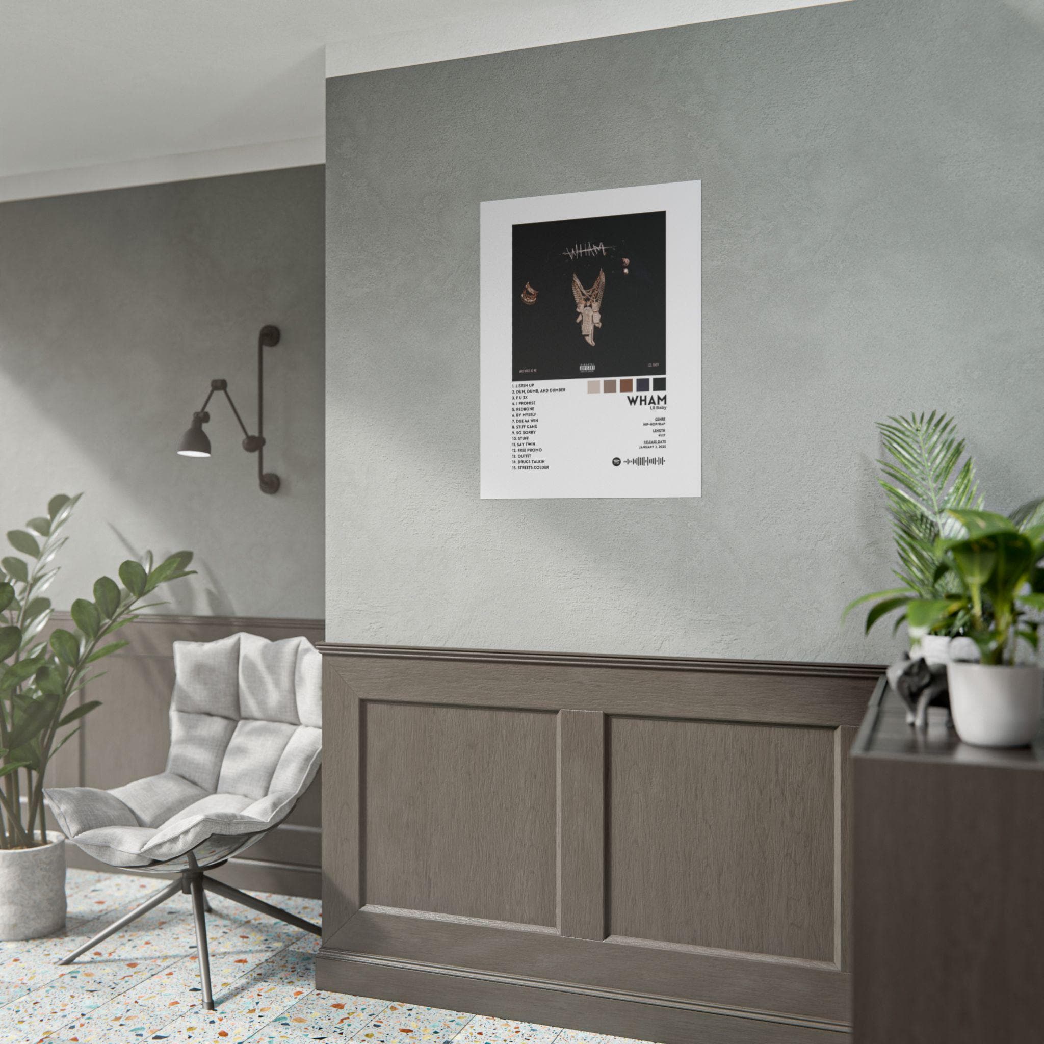 WHAM Album Poster, Lil Baby WHAM, Tracklist Hip Hop Album, Decor, Wall ...