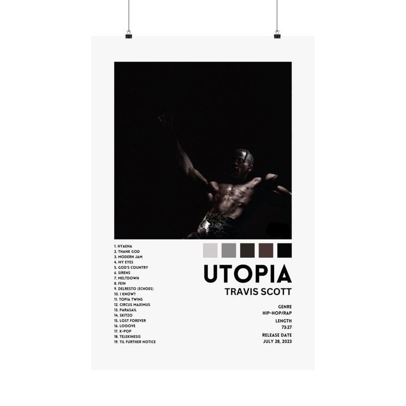 Travis Scott Poster / UTOPIA Poster / Tracklist Album Cover Poster ... Travis Scott Poster / UTOPIA Poster / Tracklist Album Cover Poster ...