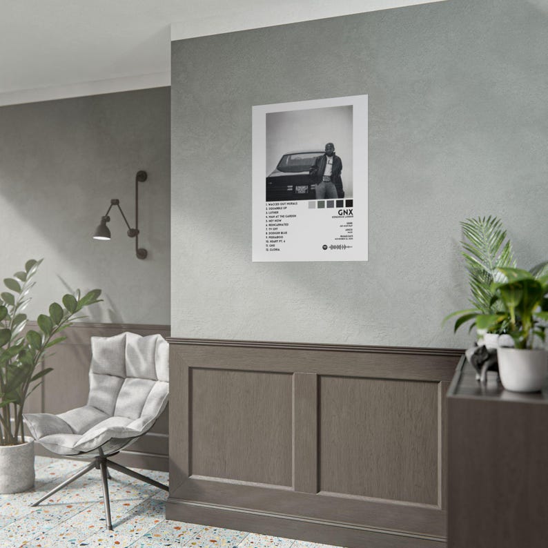 Kendrick Lamar GNX Poster, Hip-hop/rap Rolled Poster, Tracklist Wall ...