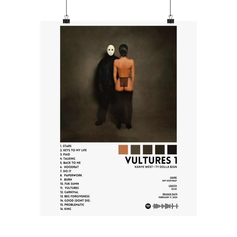 Vultures 1 Poster / Vultures 1 / Kanye West / Ty Dolla Sign / Vulture 1 ...