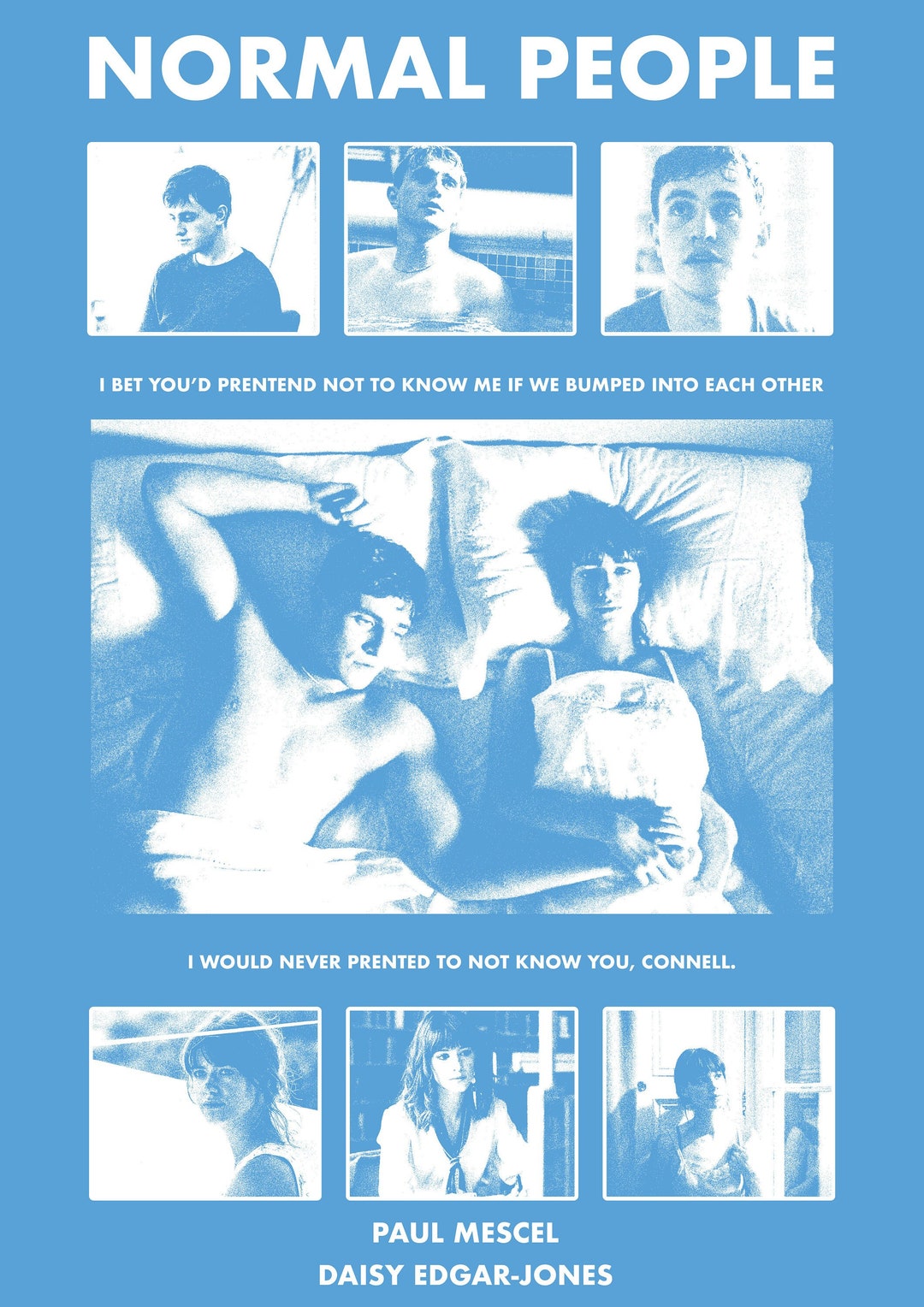 A3 Normal People Poster Paul Mescal Daisy Edgar-jones - Etsy
