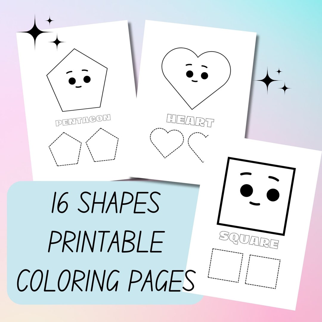 Shapes Printable, Coloring Pages, Worksheets for Kids, Kindergarten ...