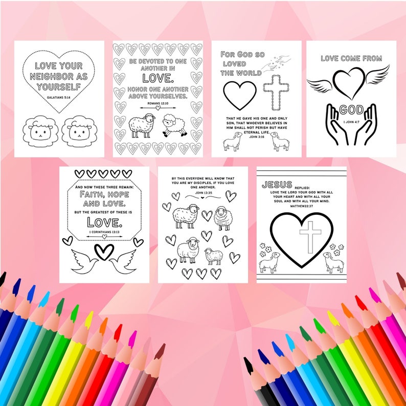 Valentine's Day Scripture Coloring Pages: Bible Verse Activity (PDF) - Etsy