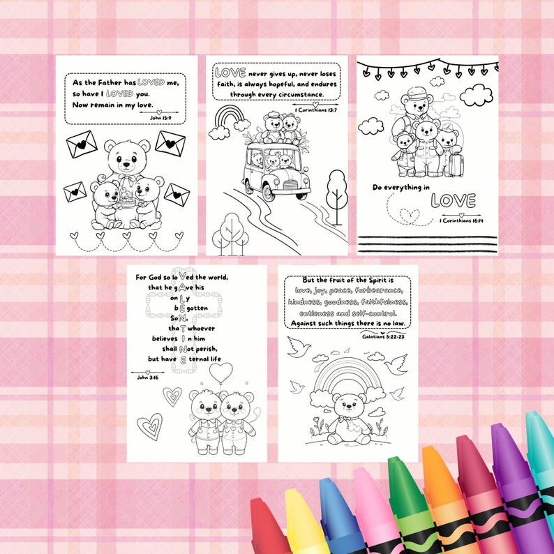 Valentine's Day Scripture Coloring Pages: Bible Verse Activity (PDF) - Etsy