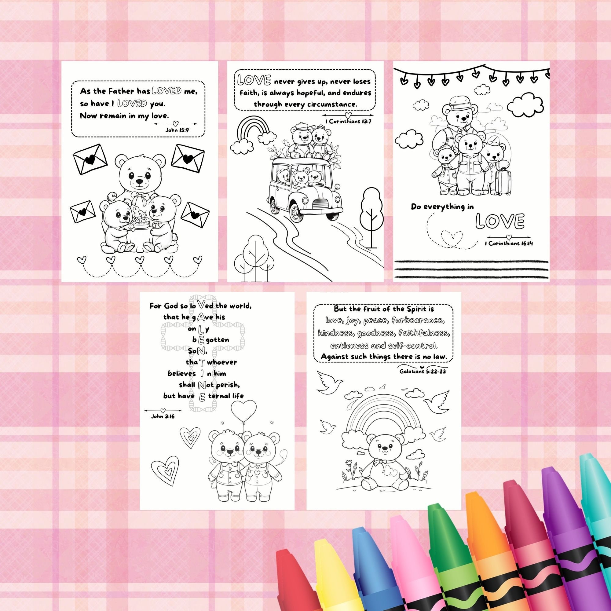 Valentines Day Scripture Coloring Pages Kids Adults, Valentines Day ...