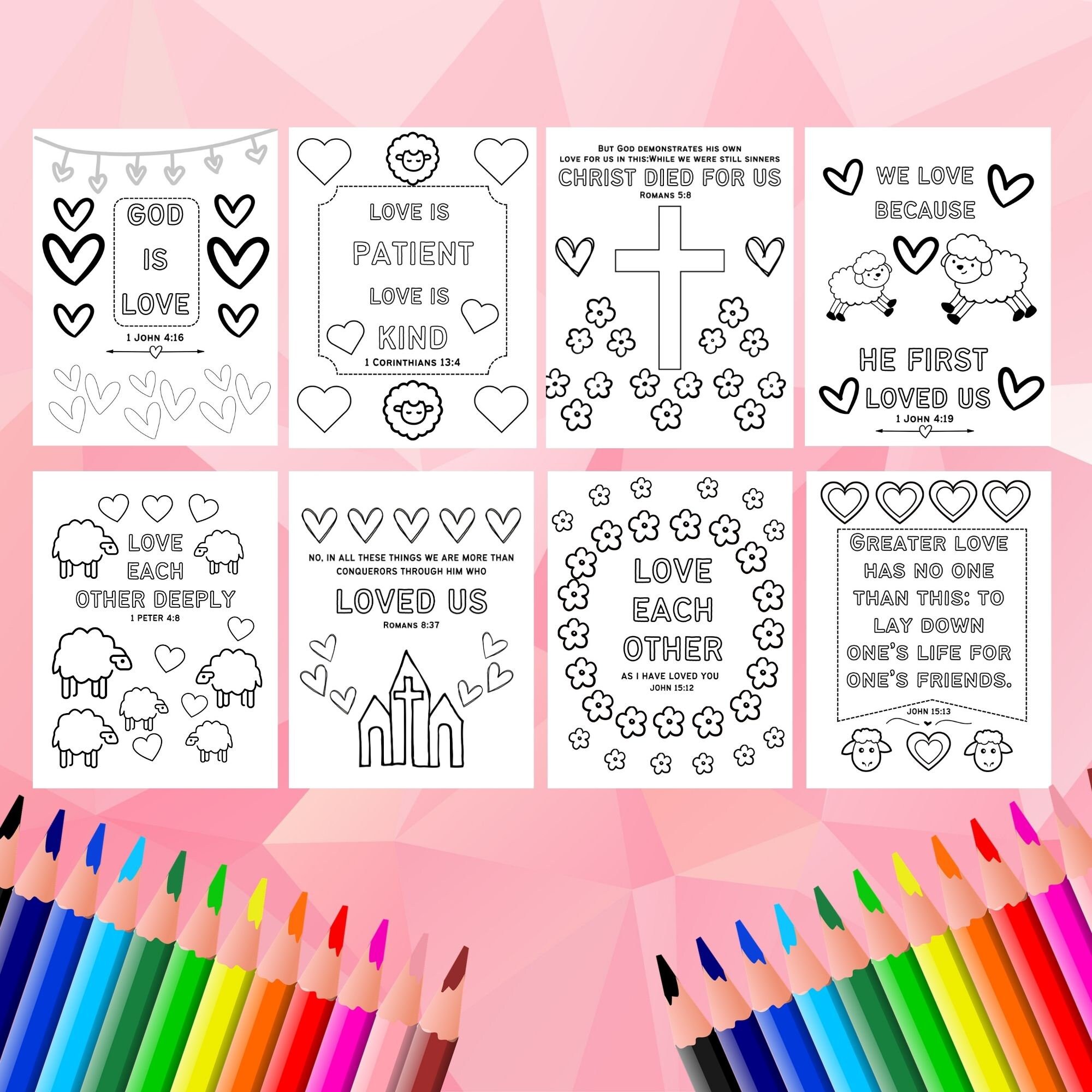 Printable Valentine’s Day Coloring Pages,valentines Day Scripture ...