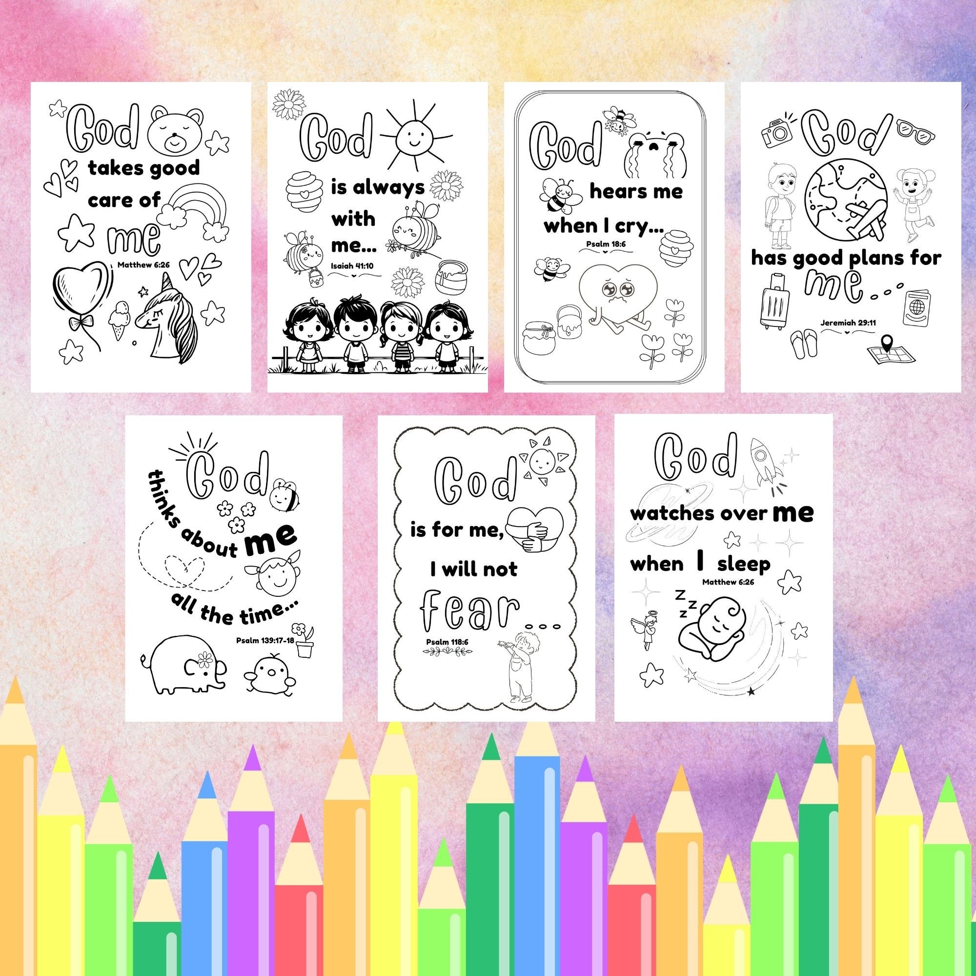 15 Biblical Affirmation Coloring Pages for Kids | Printable Affirmation ...