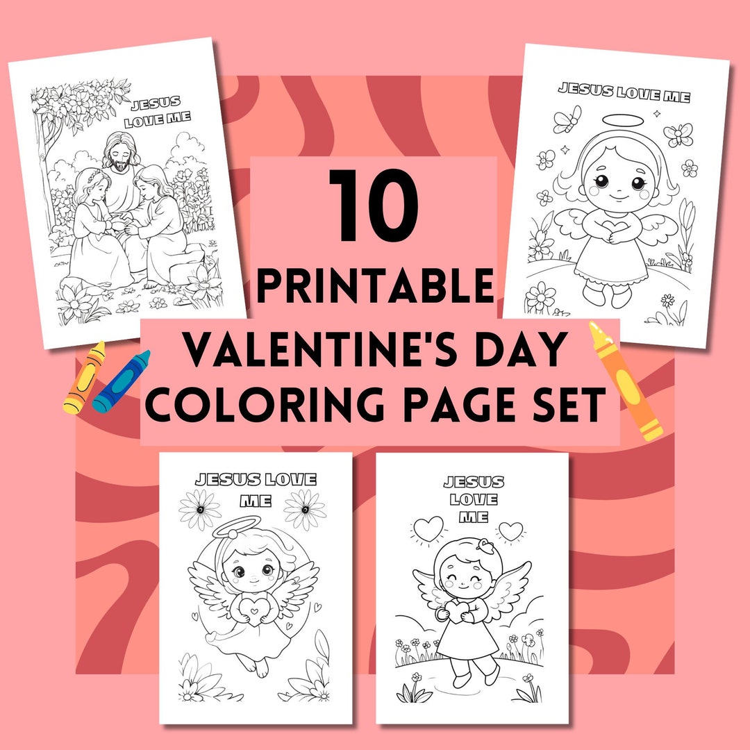 Valentine's Day Printable Coloring Pages for Kids,christian Valentines ...