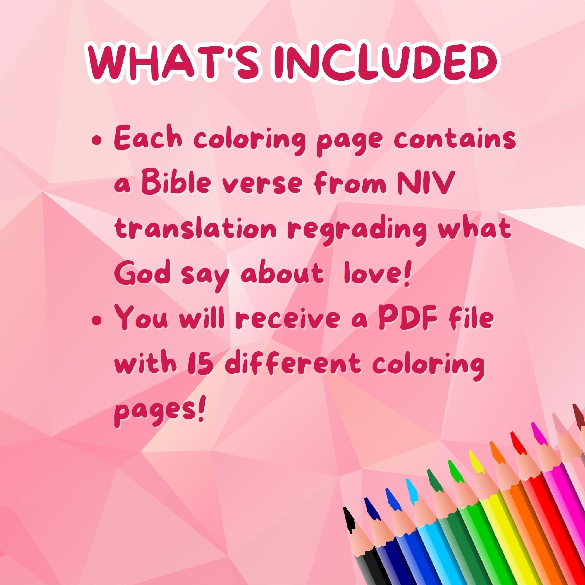 Valentine's Day Scripture Coloring Pages: Bible Verse Activity (PDF) - Etsy