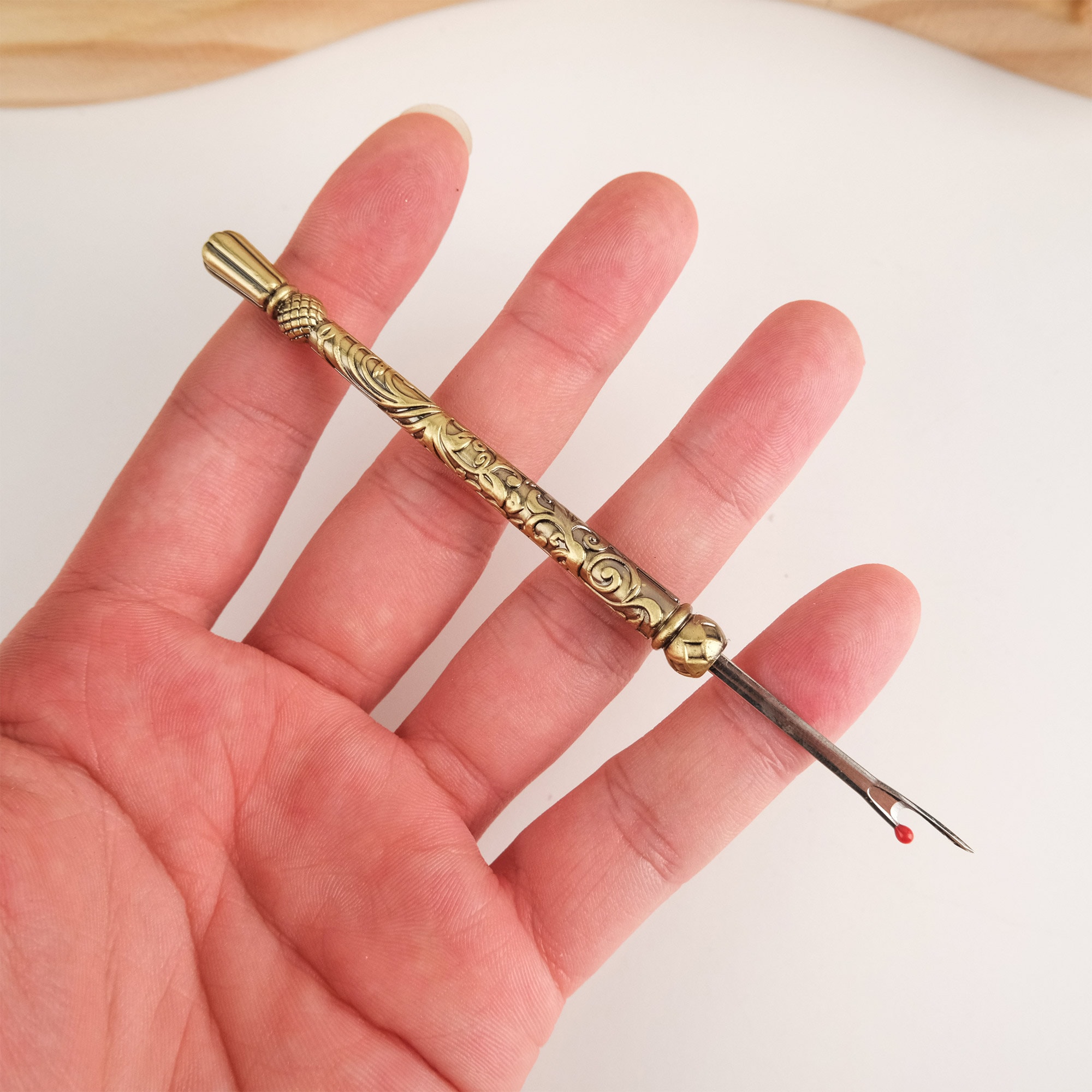 Patterned Metal Seam Ripper, Vintage Sewing Thread Opener, Seam Opener ...