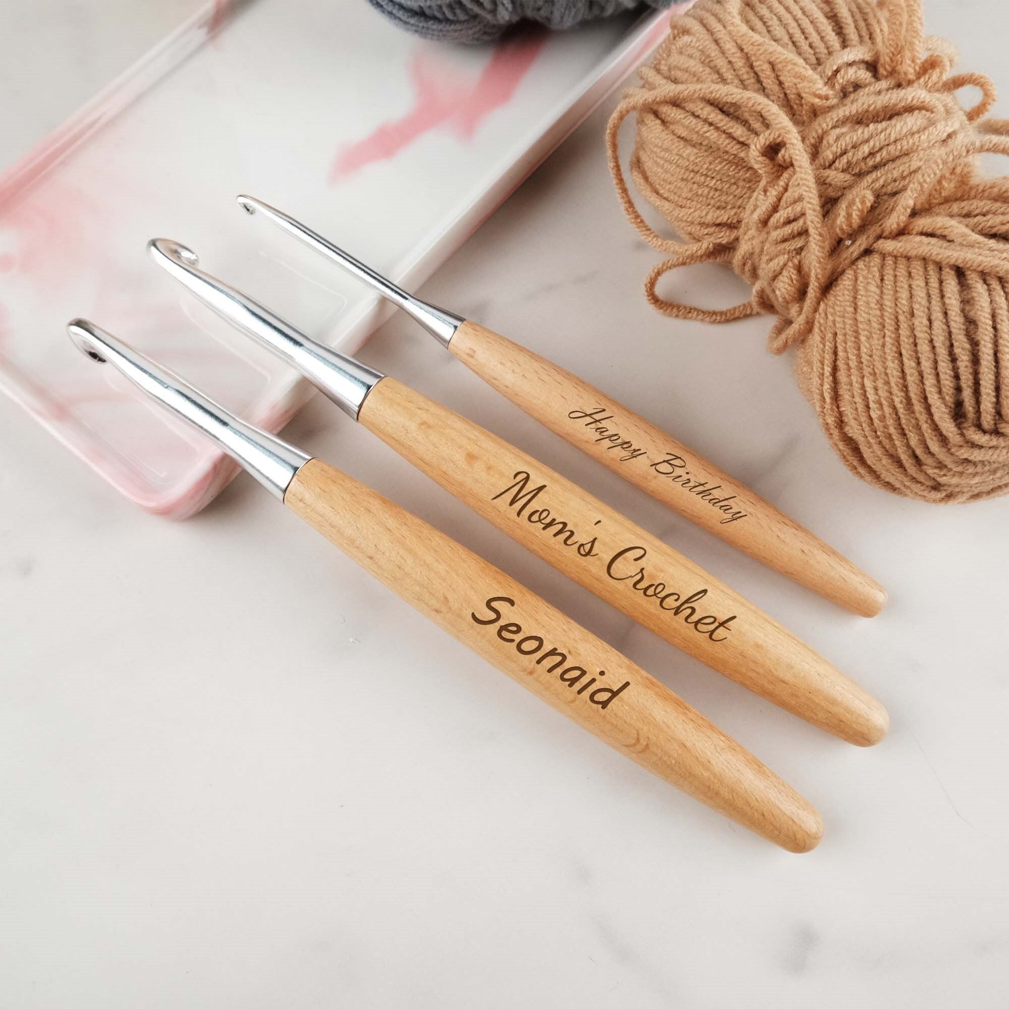 Personalized Name Crochet Hook,customized Bamboo Handle Crochet Hook ...