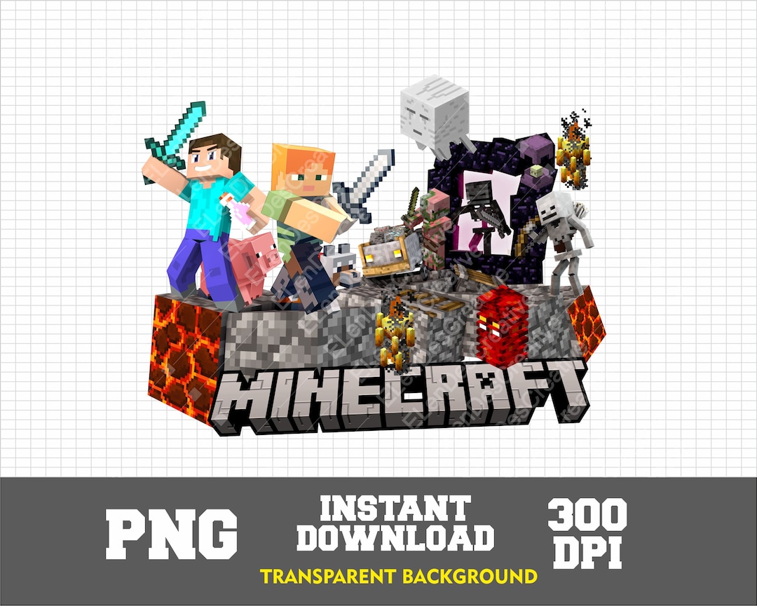 Minecraft Png Creeper Gaming Clipart Digital Minecraft Sticker ...